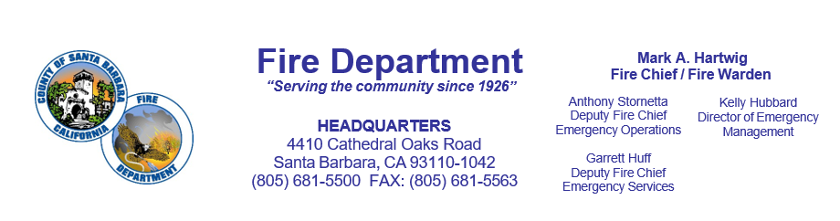 High Fire Season Preparedness and Response Level Declared in Santa ...